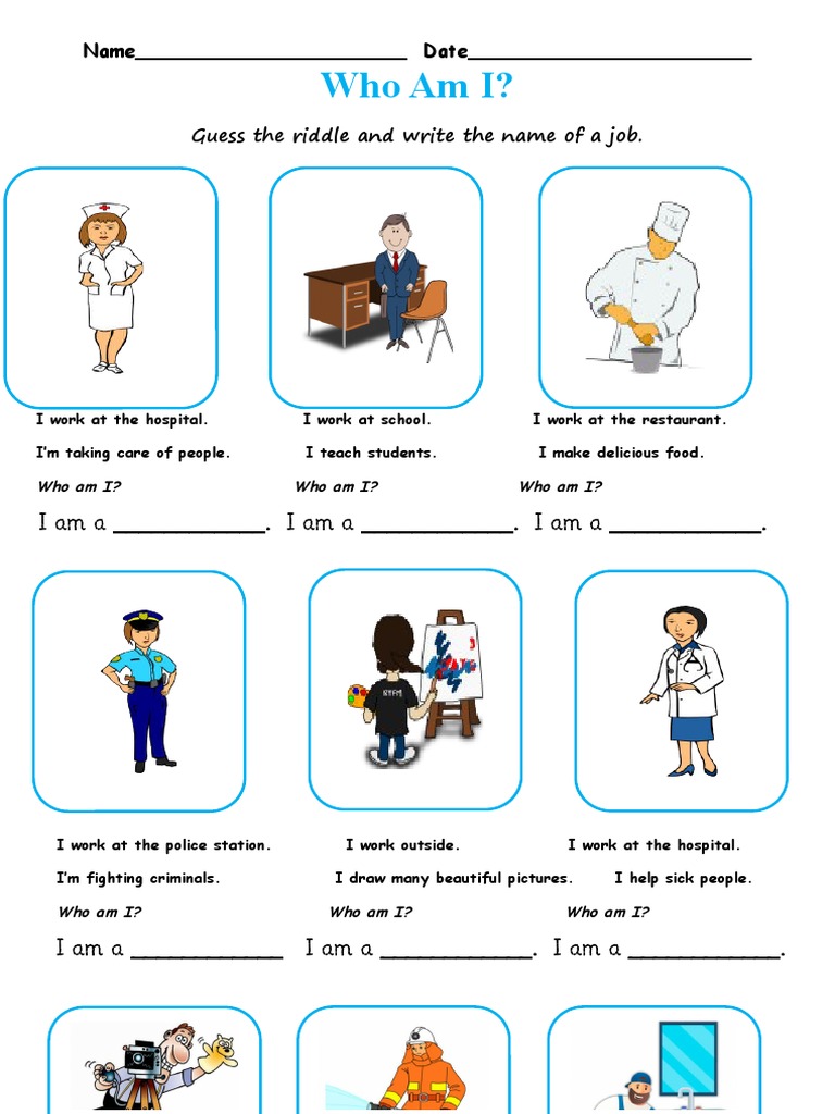 Who Am I Riddles Level 3 | PDF