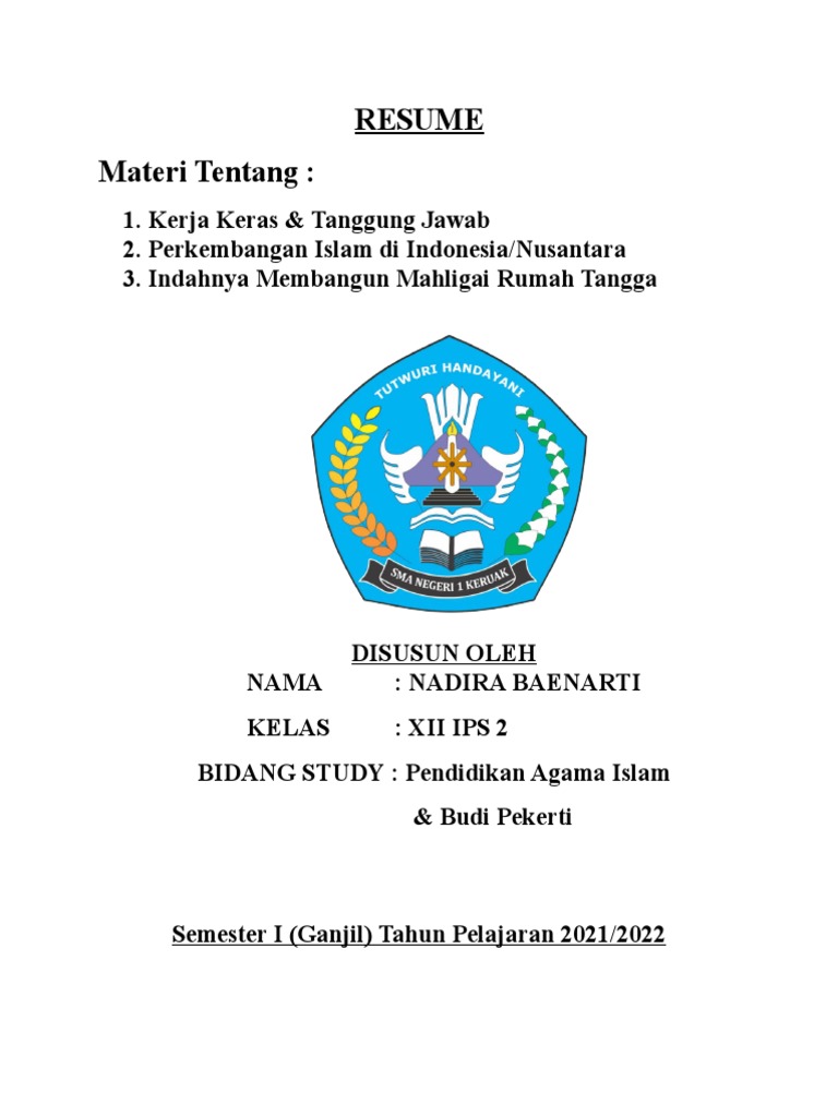 Resume PAI | PDF | Karier & Perkembangan | Pengembangan Diri