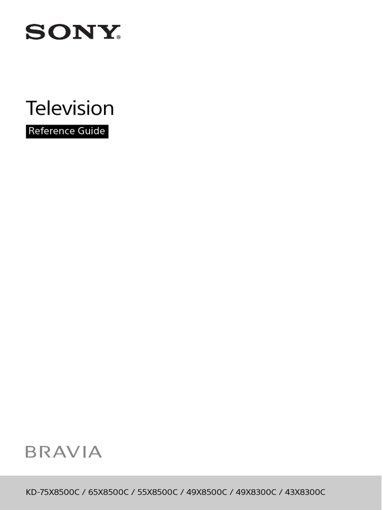 Television: Reference Guide | PDF | Hdmi | Ac Power Plugs And Sockets