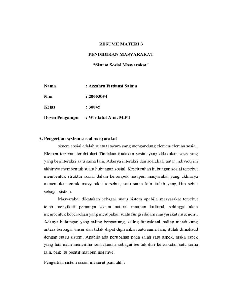 Resume Materi 3 | PDF