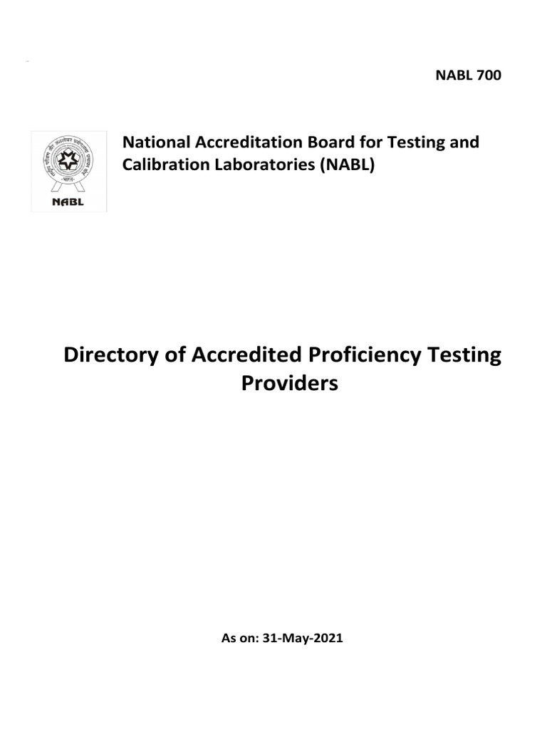 Directory of Accredited Proficiency Testing Providers | PDF ...