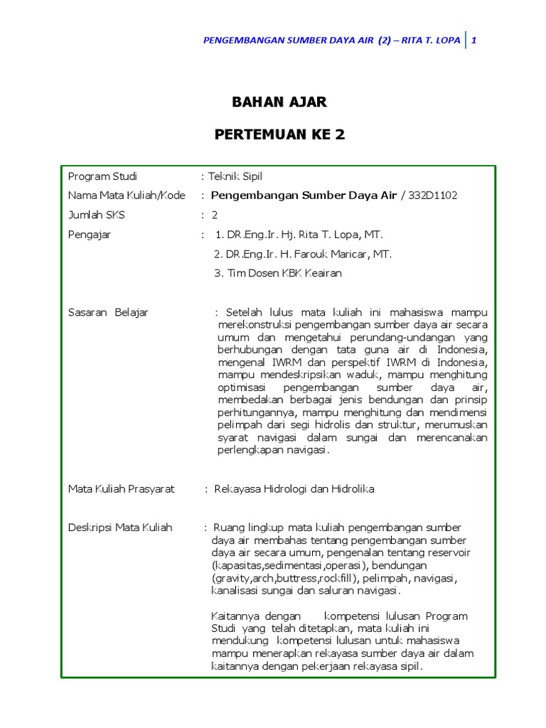 2 - Rita Lopa - Bahan Ajar-Psda | PDF