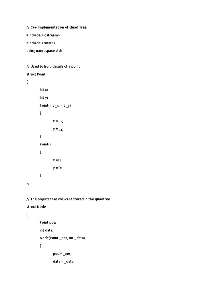 Quad Tree Pdf Software Development Computer Programming
