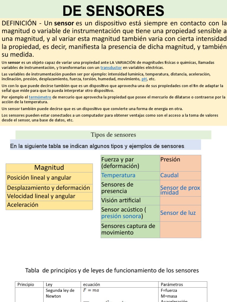 Sensor Es | Descargar gratis PDF | Sensor | Metrología