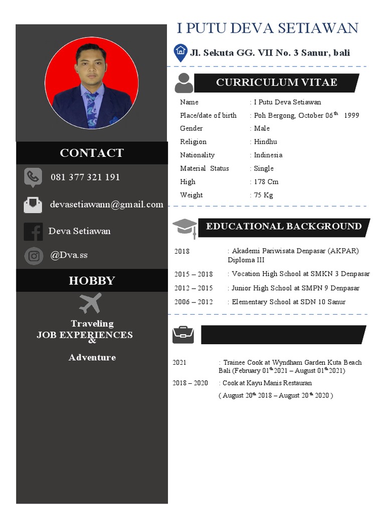 CURRICULUM VITAE I Putu Deva Setiawan | PDF