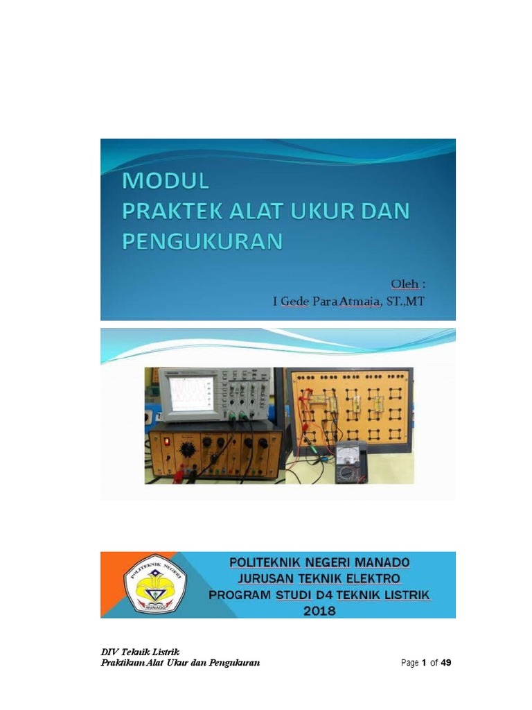 Modul Praktek Alat Ukur Dan Pengukuran | PDF