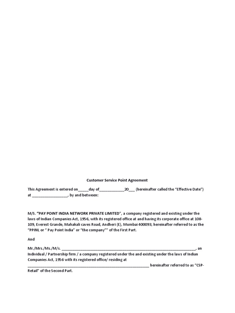 CSP Agreement | PDF | Banks | Law Of Agency