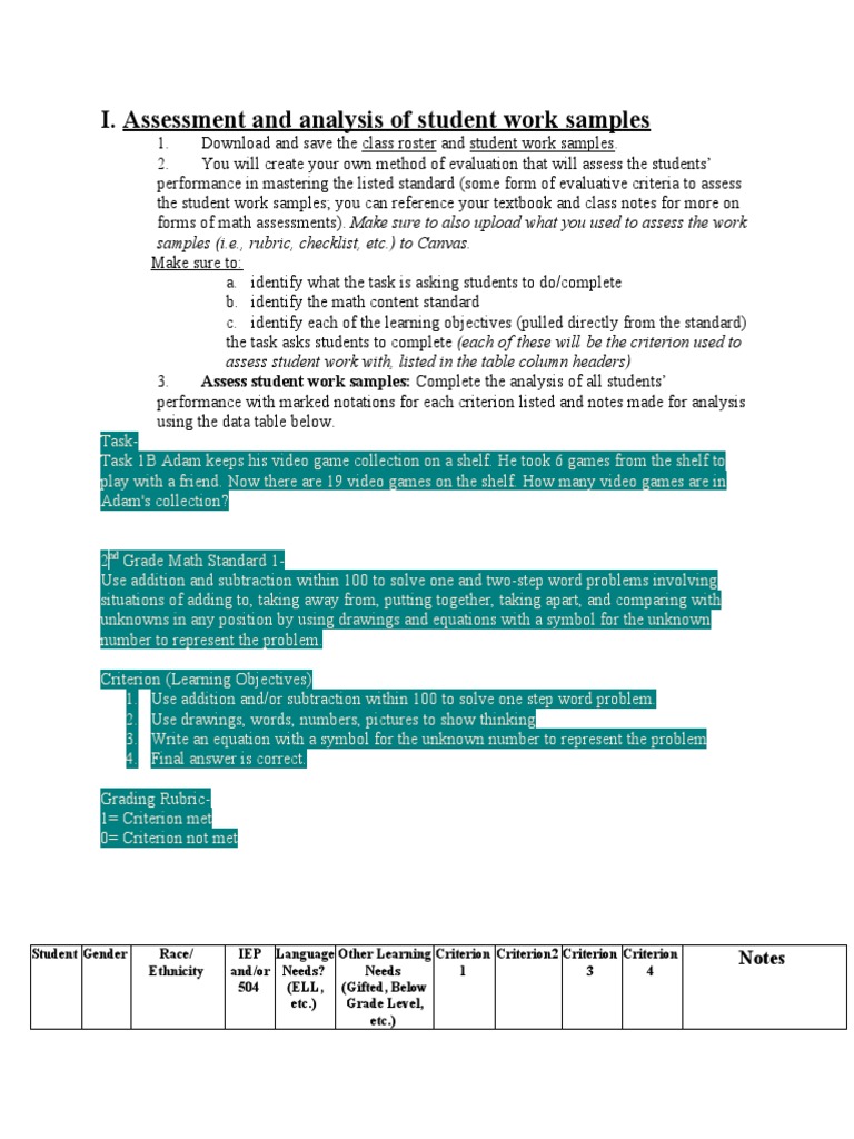 Student Data Analysis - Ashlyn Fournier | PDF | Teaching Mathematics ...