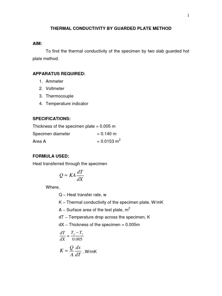 Thermal Conductivity Measurement Techniques | PDF | Heat Transfer ...