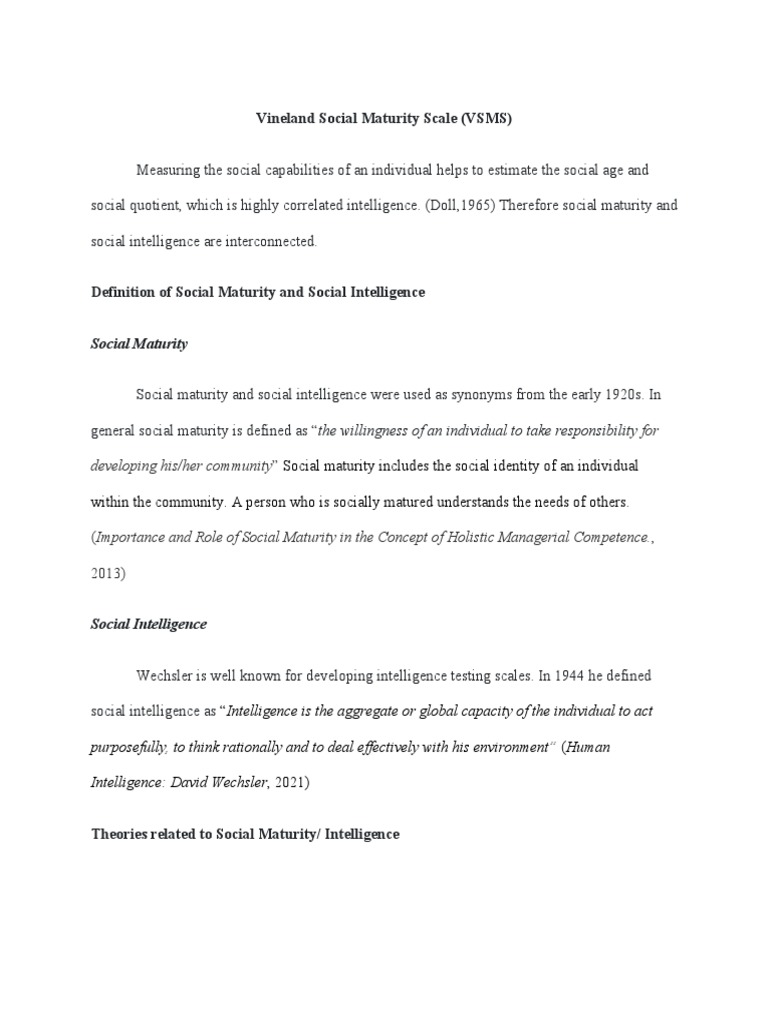 Educators & Psychologists: VSMS Guide | PDF | Intelligence | Psychometrics