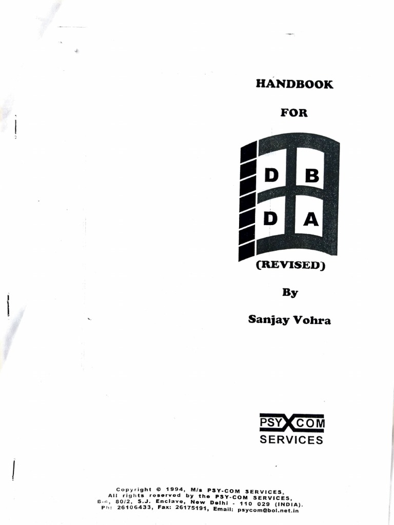 DBDA Manual | PDF