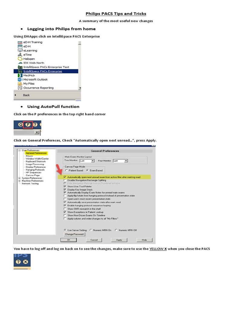 Philips PACS Tips and Tricks | PDF