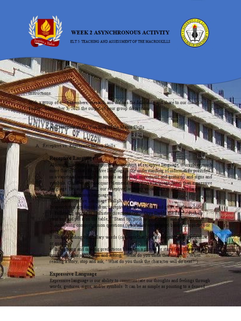 Week 2 Asynchronous Activity | PDF | Communication | Learning