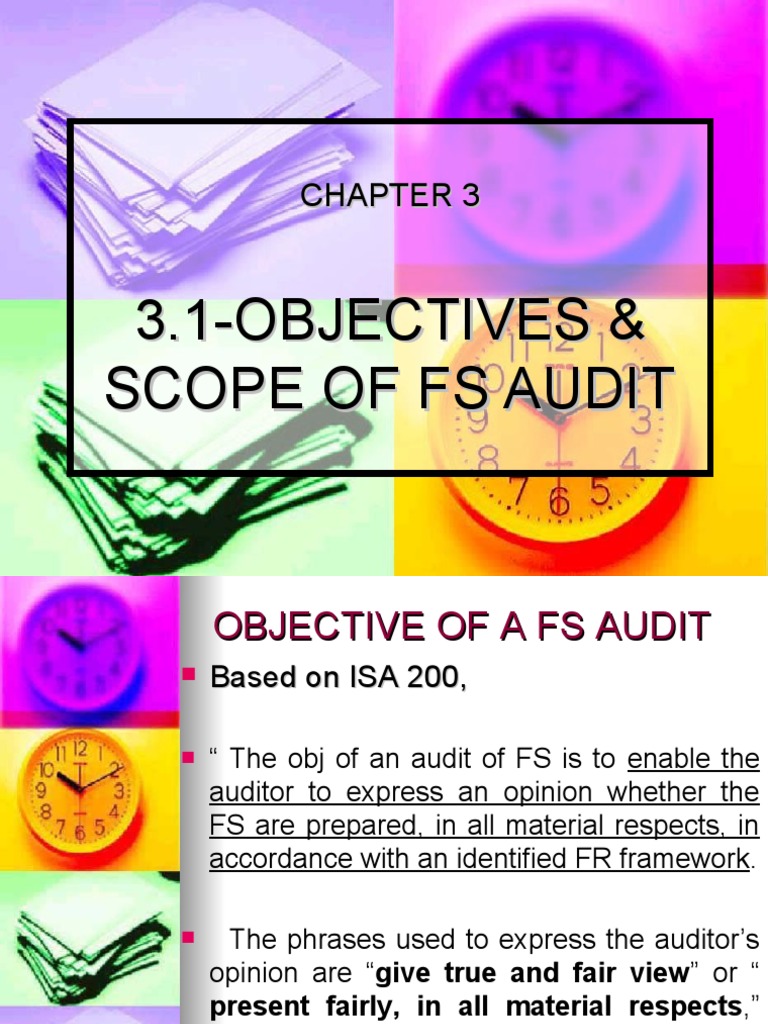 Objective & Scope of FS Audit | PDF | Audit | Financial Audit