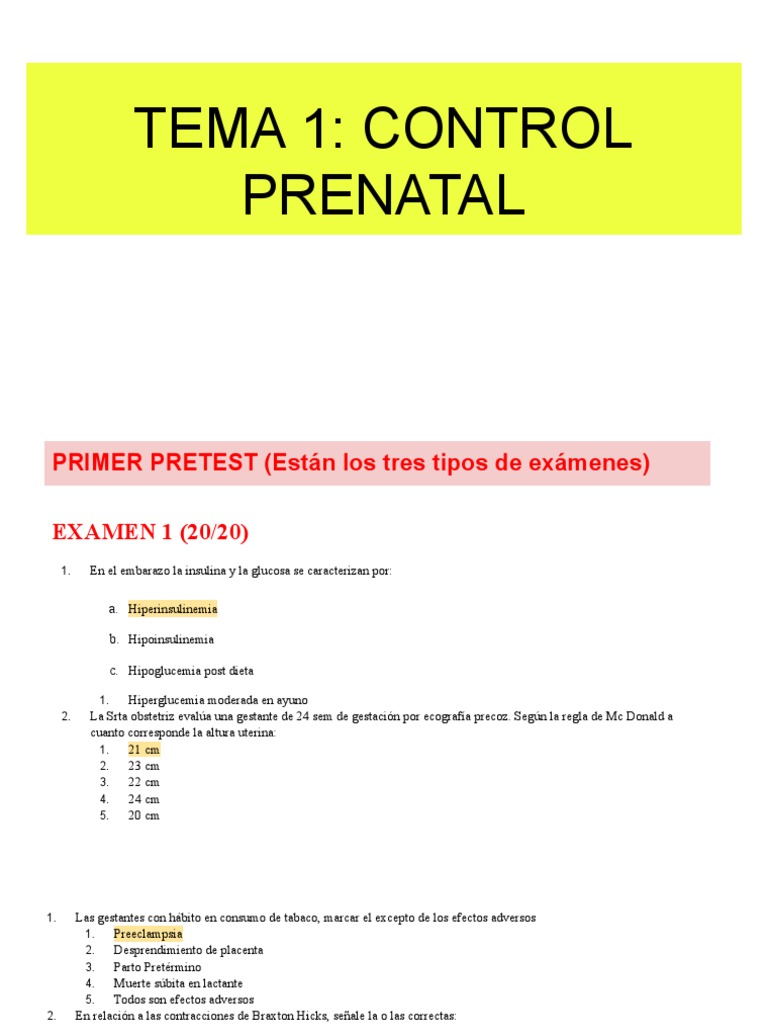 Pre Test Postest Ecoe | PDF | El embarazo | Parto