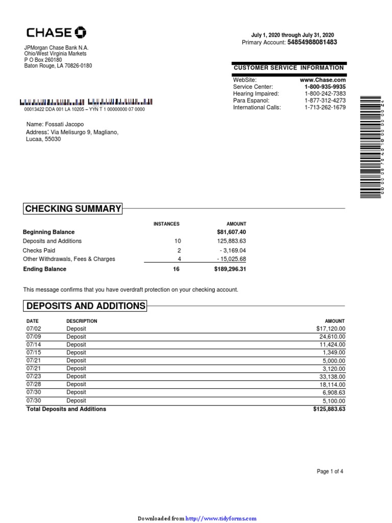 Bank Statement Template 19 | PDF | Cheque | Financial Transaction