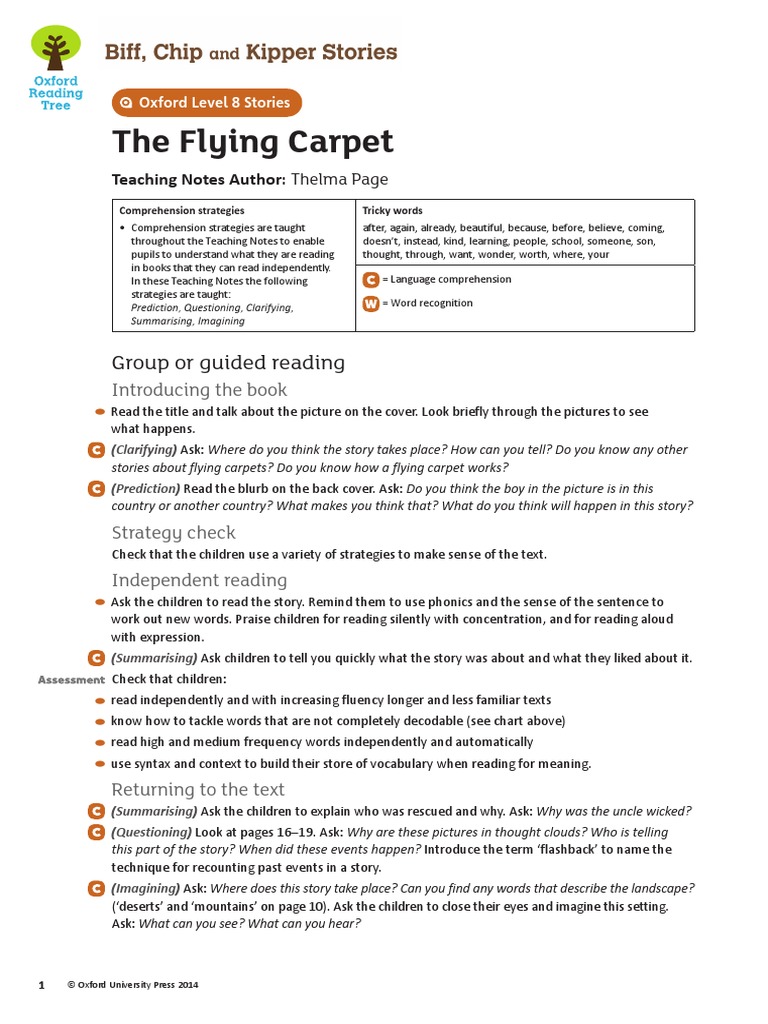 The Flying Carpet: Group or Guided Reading | PDF | Reading ...