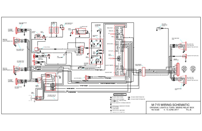 M715 Wiring Stock Model | PDF | Headlamp | Electrical Engineering