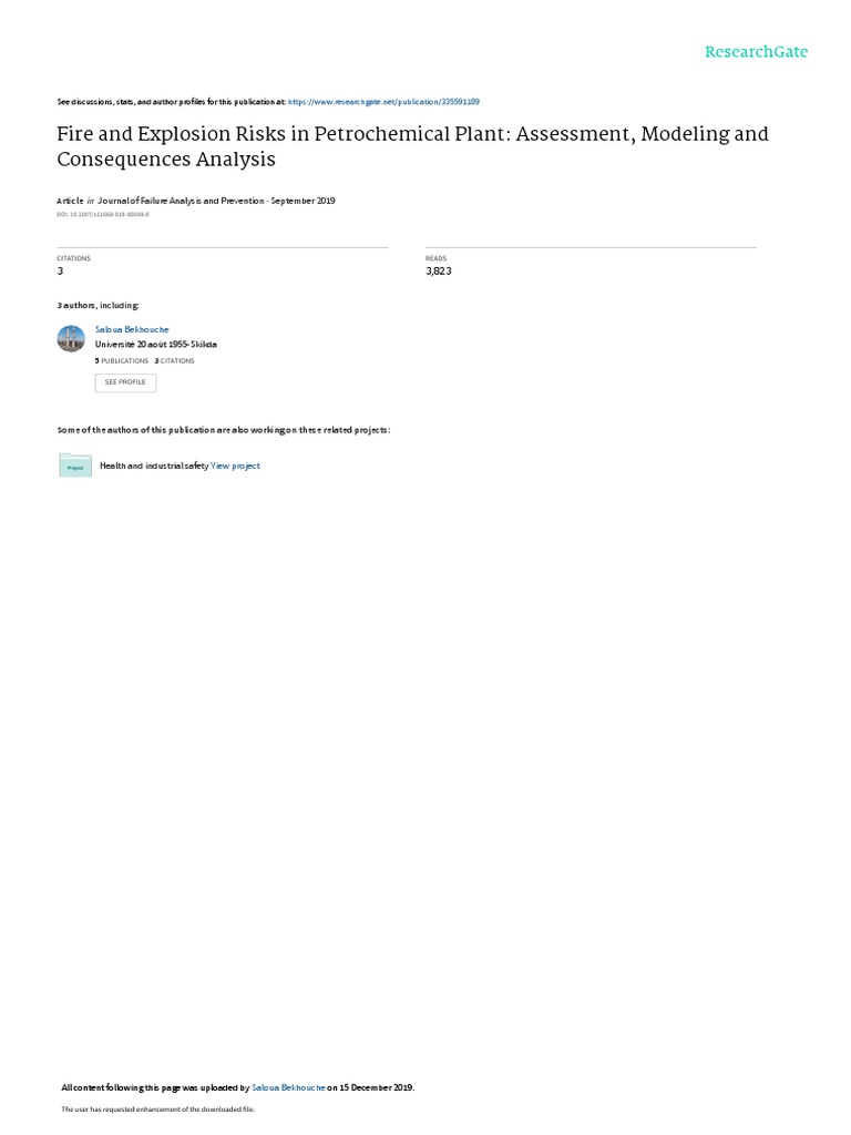 Fire Explosion | PDF | Risk | Hazards