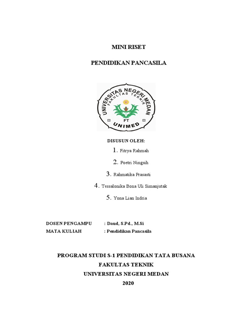 Laporan Mini Riset Pendidikan Pancasila Kelompok 5 | PDF