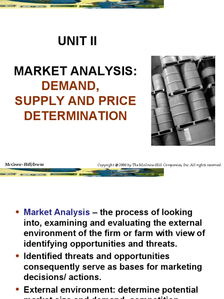 Unit Ii Market Analysis:: Demand, Supply and Price Determination ...