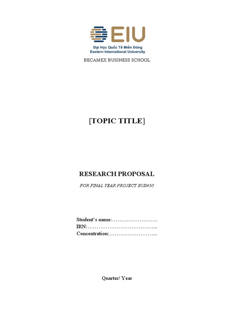 BUS450 - Research Proposal Template | PDF | Statistics | Sampling (Statistics)