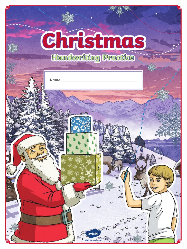 T e 1634558670 ks2 Christmas Handwriting Practice Booklet - Ver - 1 ...