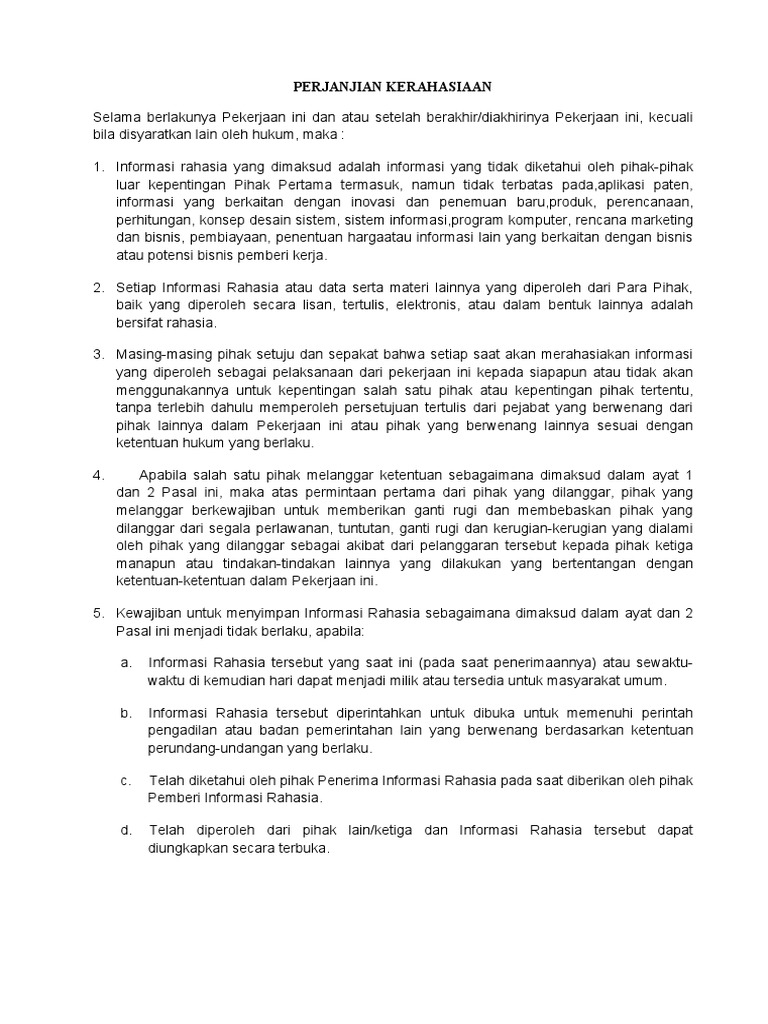 Contoh NDA | PDF