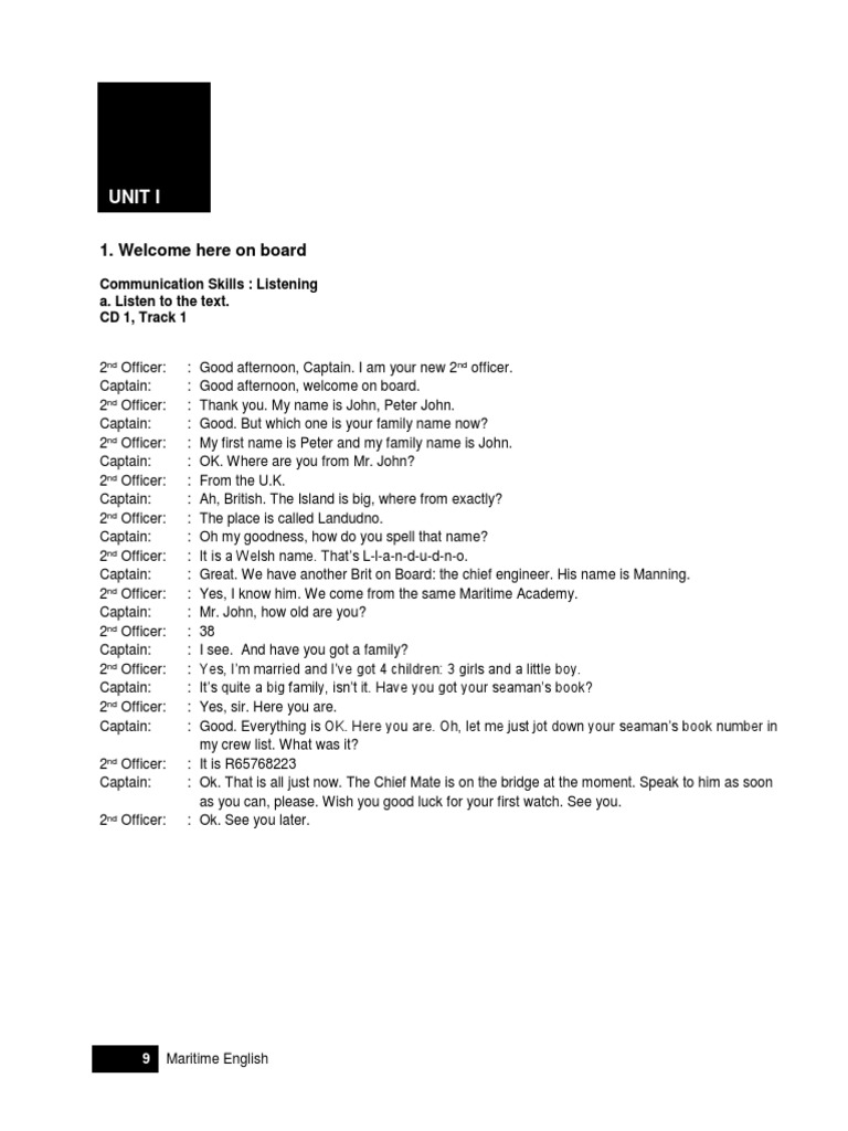 Maritime English For Engine | PDF | Ships | Horsepower