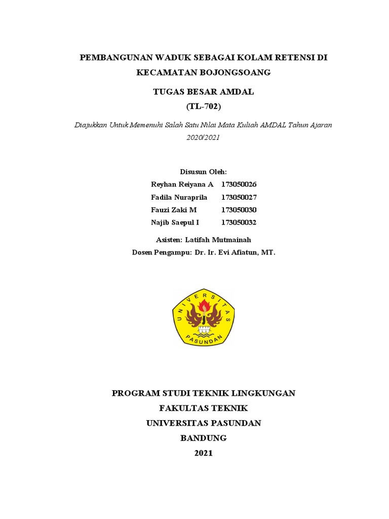 Draft Laporan - Tugas Besar AMDAL 2020-21 | PDF | Bisnis