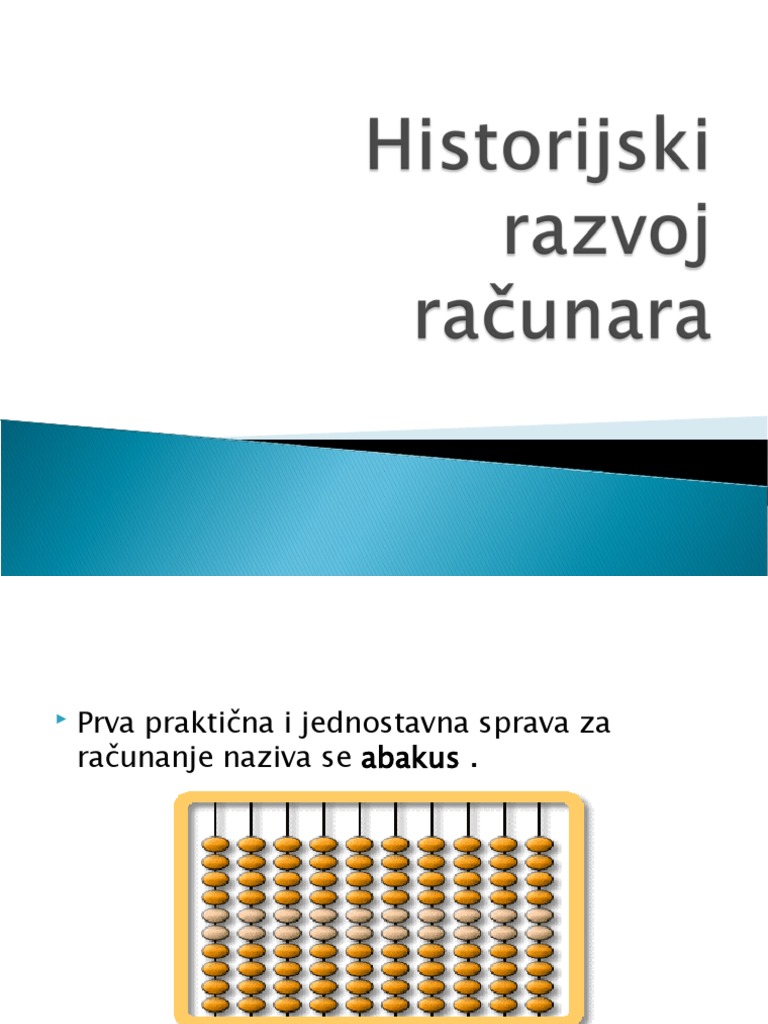 Historijski Razvoj Racunara | PDF