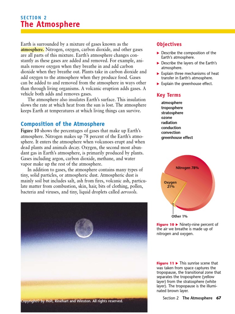 The Atmosphere | PDF | Atmosphere Of Earth | Atmosphere