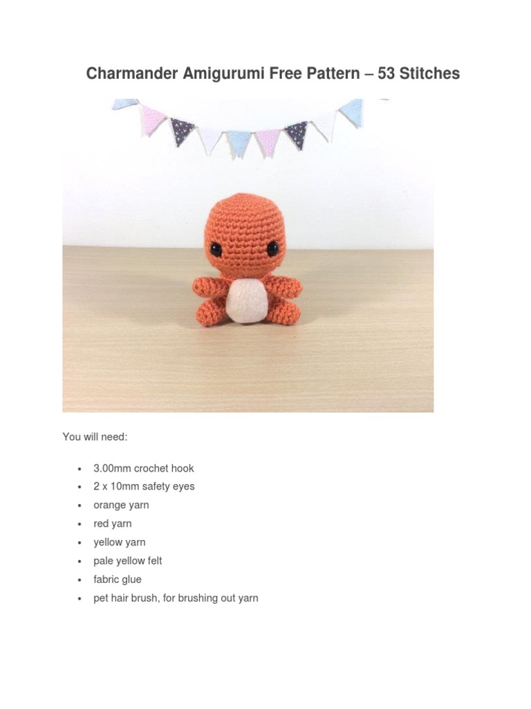 Esquema Amigurumi De Charmander