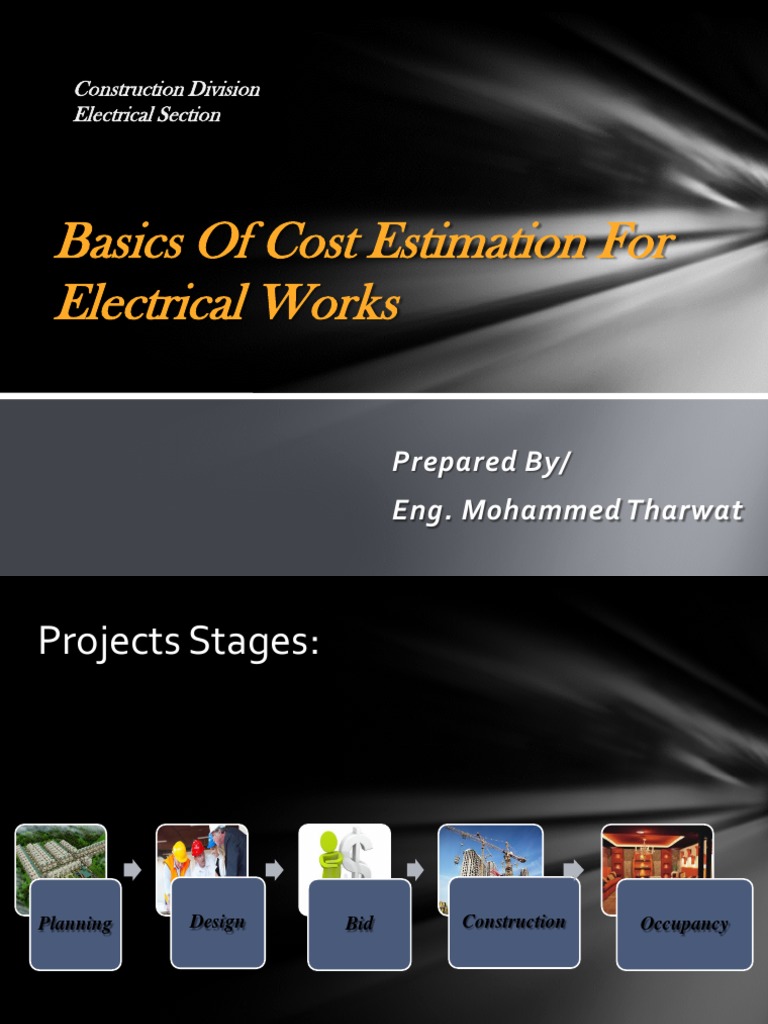 Cost Estimation Electrical Works | PDF | Specification (Technical ...