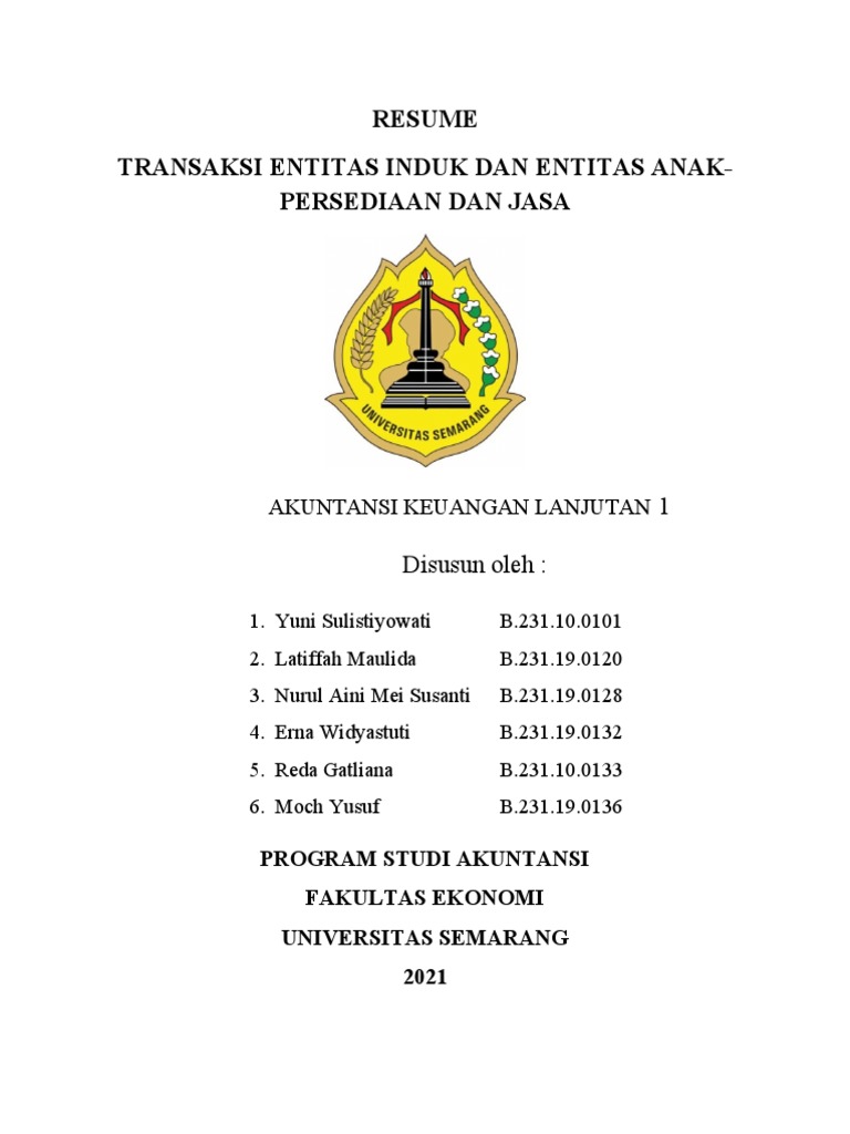 Kelompok 2 - Transaksi Entitas Induk Dan Entitas Anak-Persediaan Dan ...