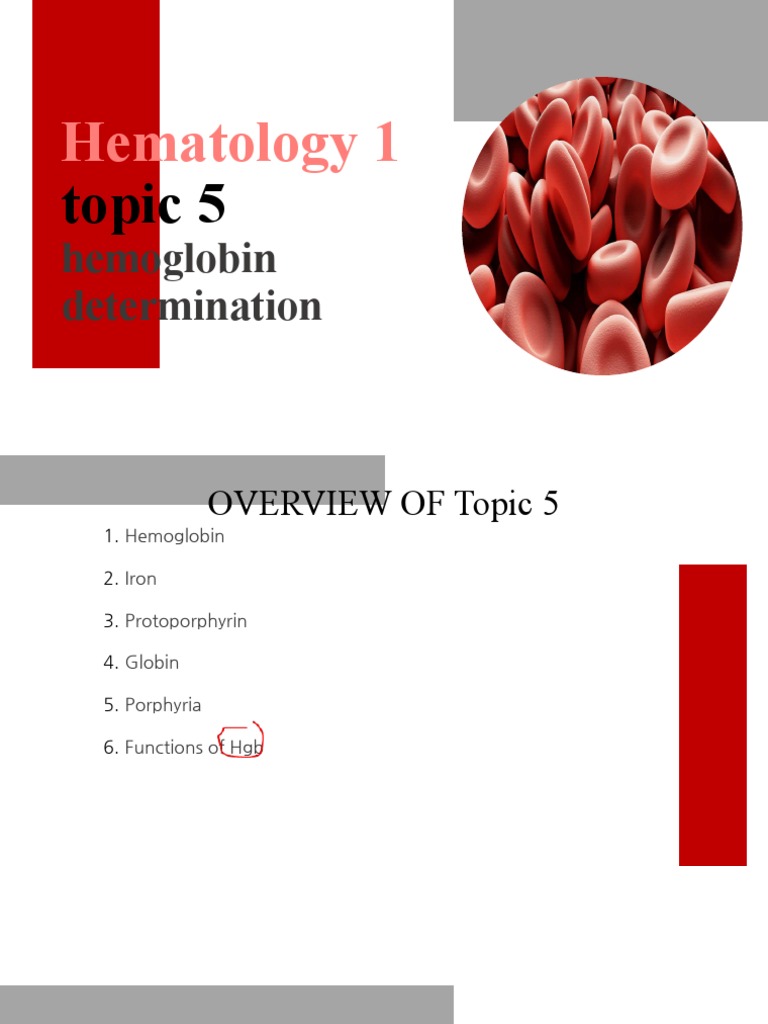 Hemoglobin Determination | PDF | Hemoglobin | Iron