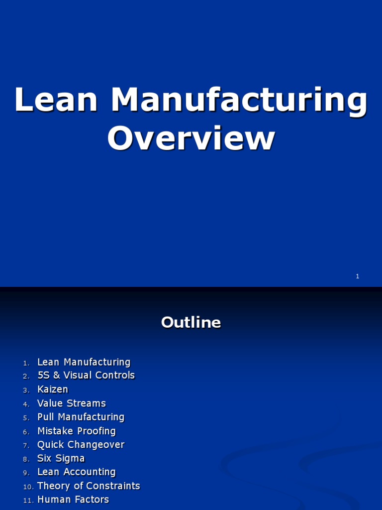 Lean Manufacturing Overview | PDF | Lean Manufacturing | Inventory