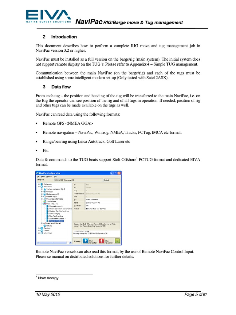 Guide to Performing Rig Moves and Tug Management Using NaviPac Software | PDF
