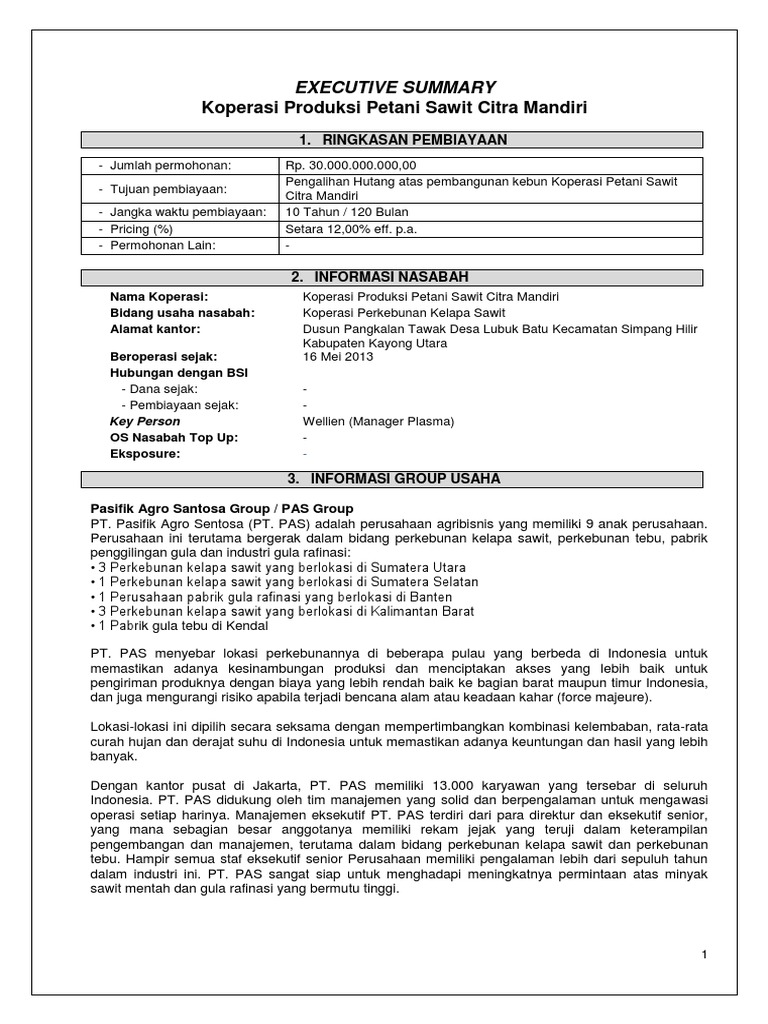 Profil PT. Pasifik Agro Sentosa | PDF | Bisnis