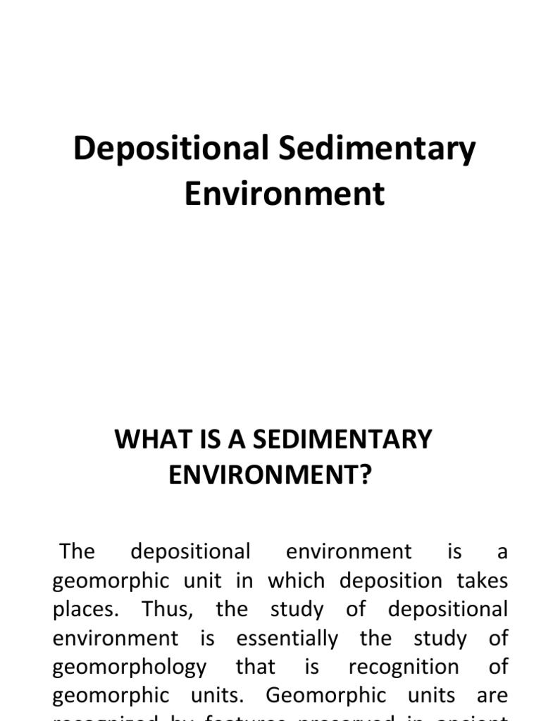 MODULE 5 - Depositional Environment | PDF | Continental Shelf | Sediment