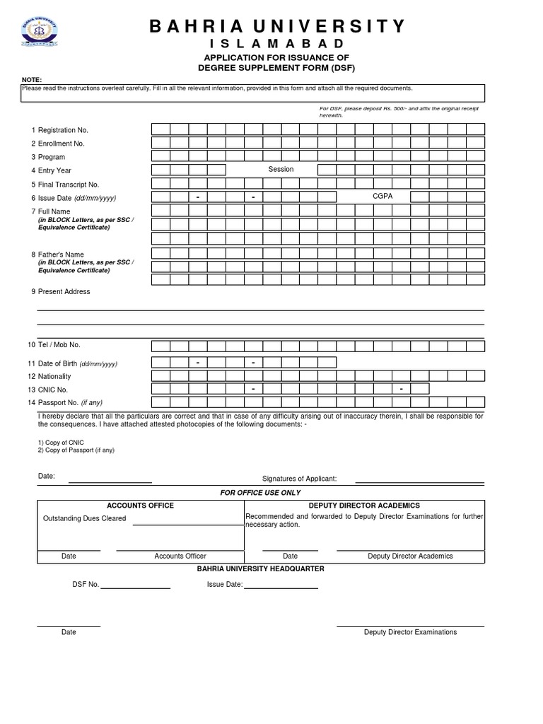 DSF Application Form | PDF | Government