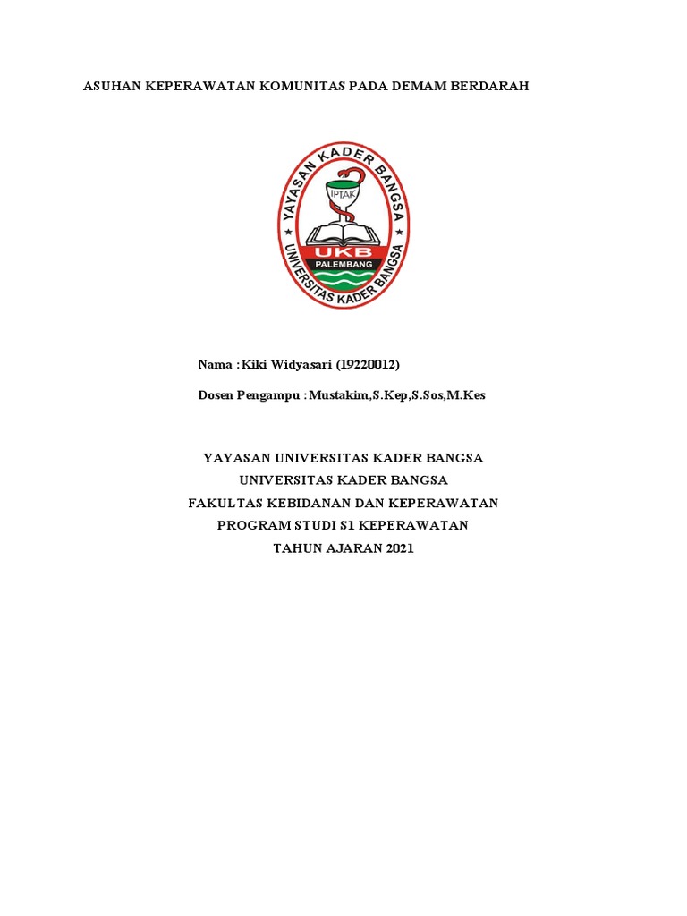 Askep Komunitas DBD | PDF | Pengembangan Diri | Kesehatan Holistik