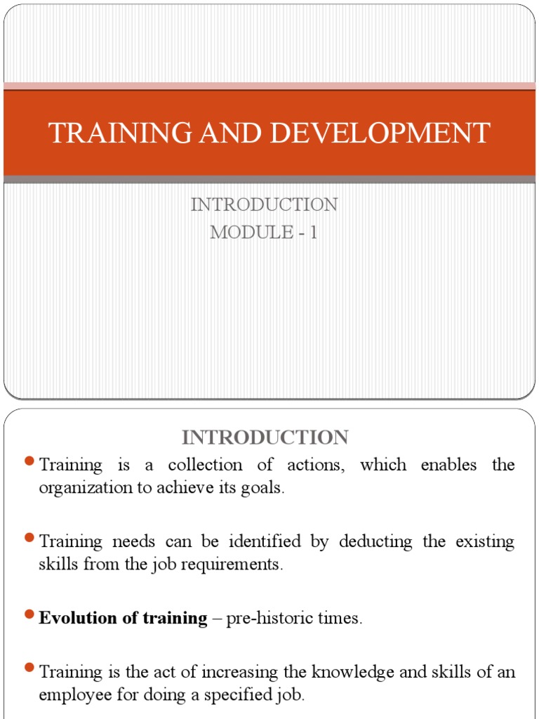 Training and Development | PDF | Evaluation | Employment
