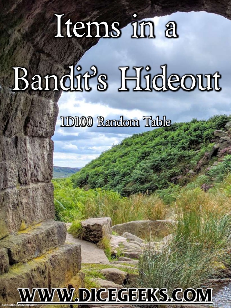 Bandit Hideout Loot Table 1D100 | PDF