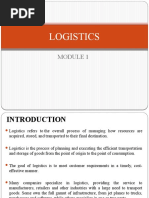 Introduction To Logistics Management | PDF | Logistics | Warehouse