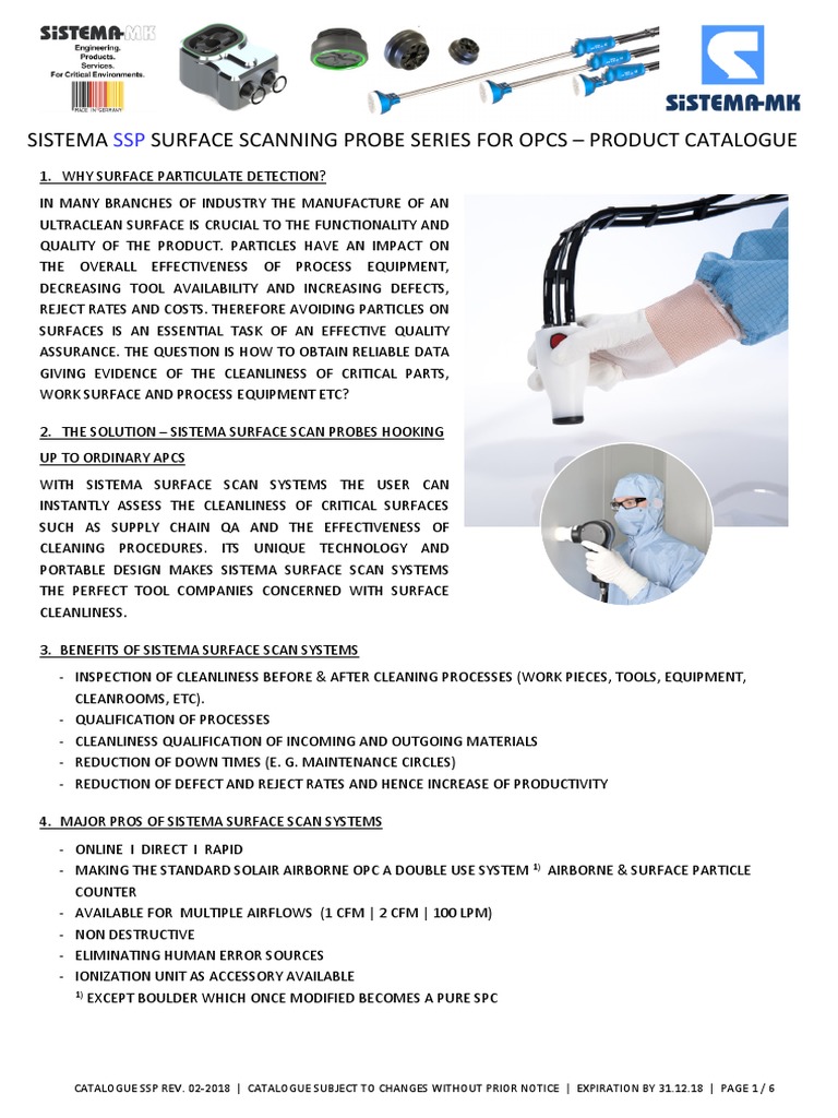 SSP Surface Scanning Probes Catalog | PDF | Particulates | Applied And ...