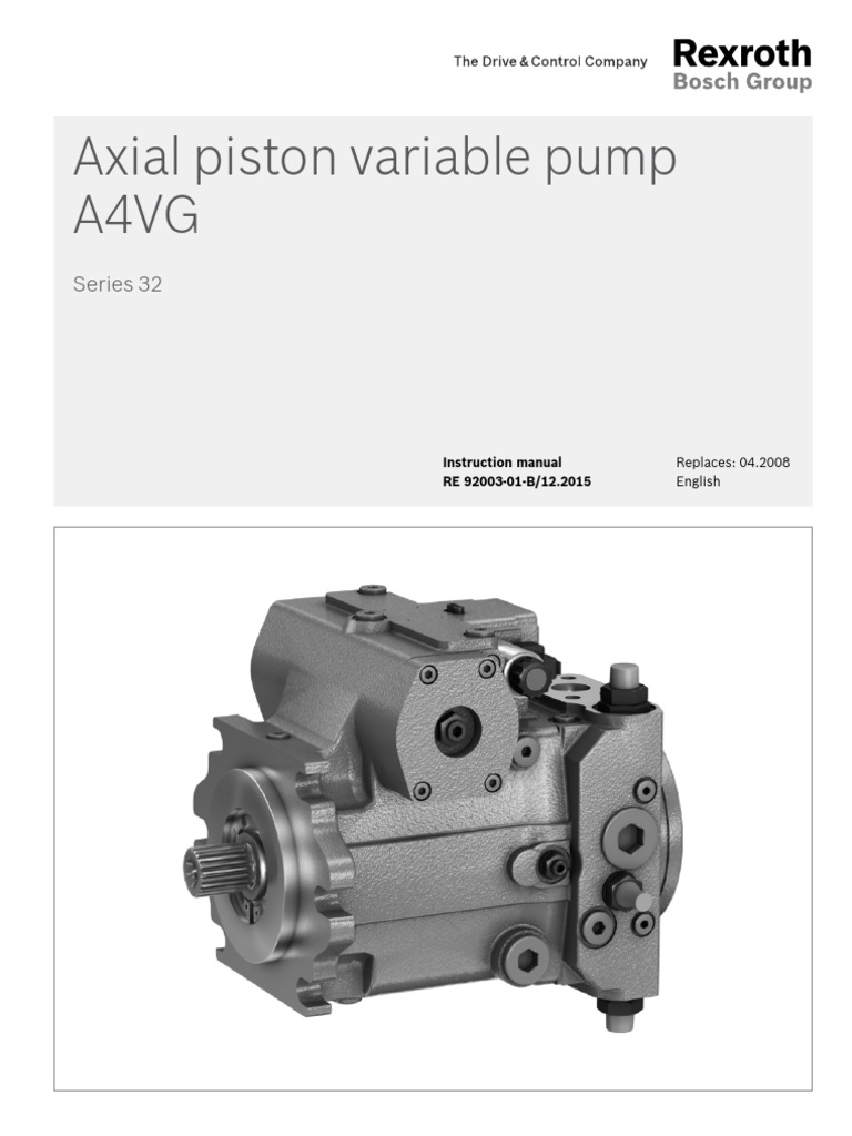 Axial Piston Variable Pump A4Vg: Series 32 | PDF