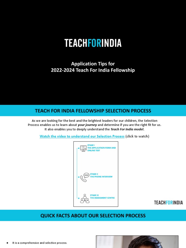 Teach For India Fellowship Application Guide | PDF | Leadership | Essays