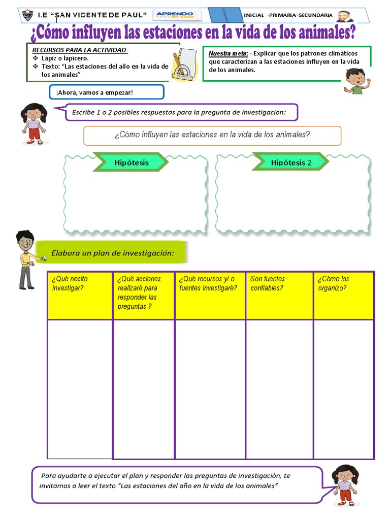 ¿Cómo Influyen Las Estaciones en La Vida de Los Animales. | PDF | Cognición