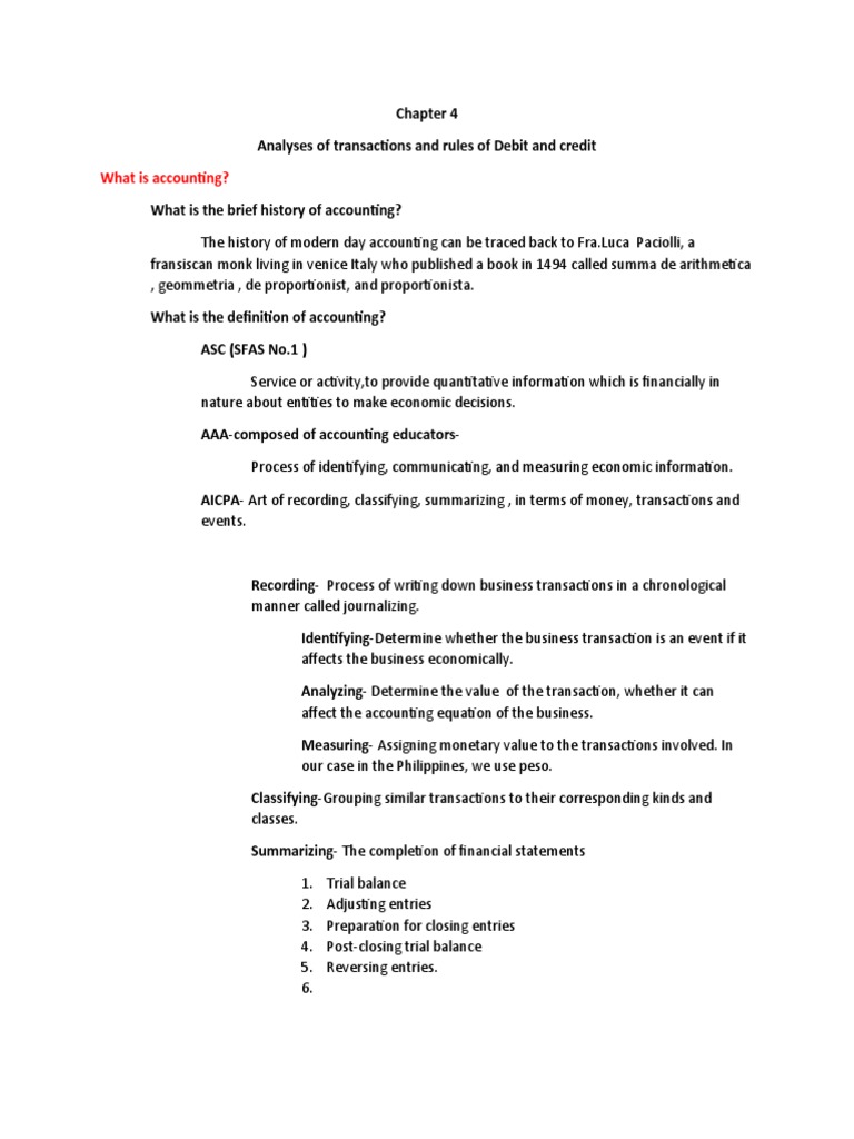 Analyzing Transactions: Debit & Credit Rules | PDF | Debits And Credits ...